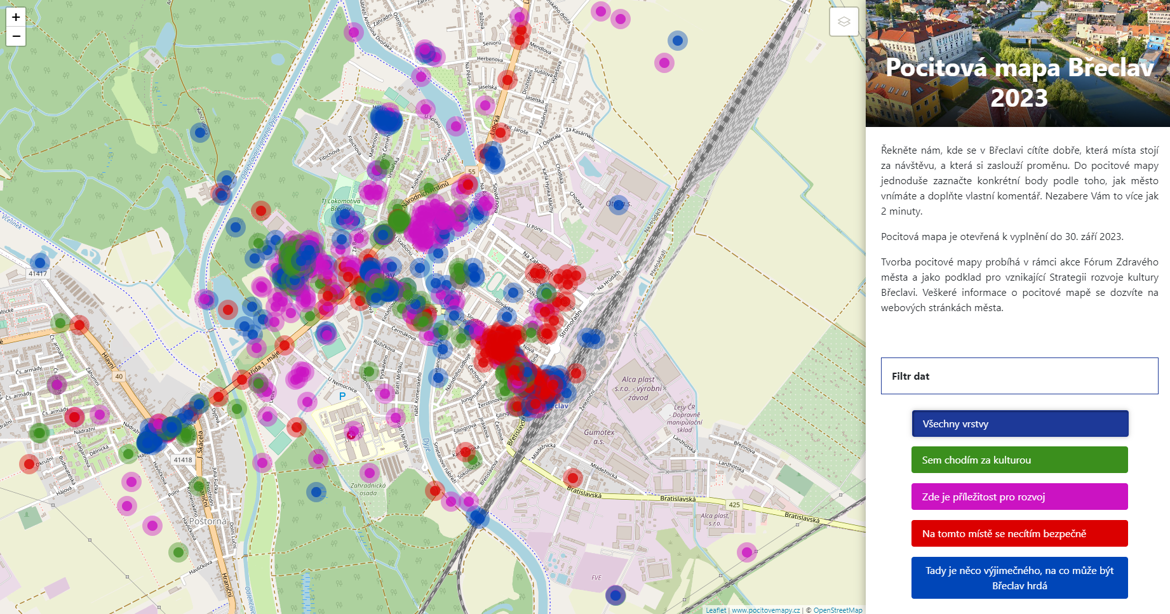 Pocitová mapa Břeclavi - přispějte svým názorem! | Město Břeclav